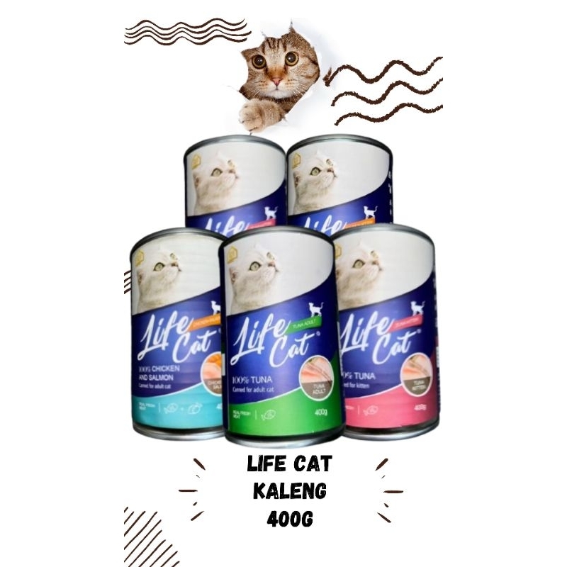 Jual Life Cat Kaleng Makanan Basah Kucing 400g | Shopee Indonesia