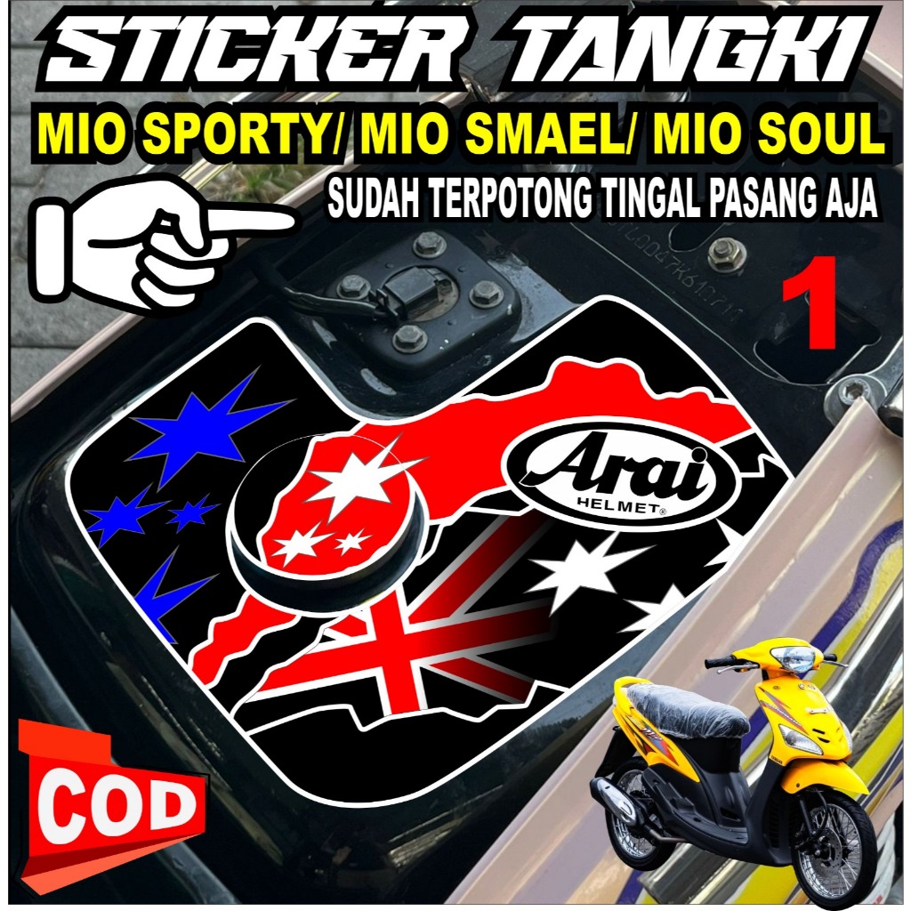 Jual STRIPING STICKER PELINDUNG COVER TANGKI MIO SPORTY MOTIF ARAI ...