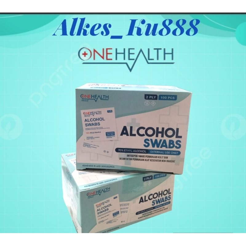 Jual KAPAS ALCOHOL SWABS ONEHEALTH 2 PLY PERBOX ISI 100PCS | Shopee ...