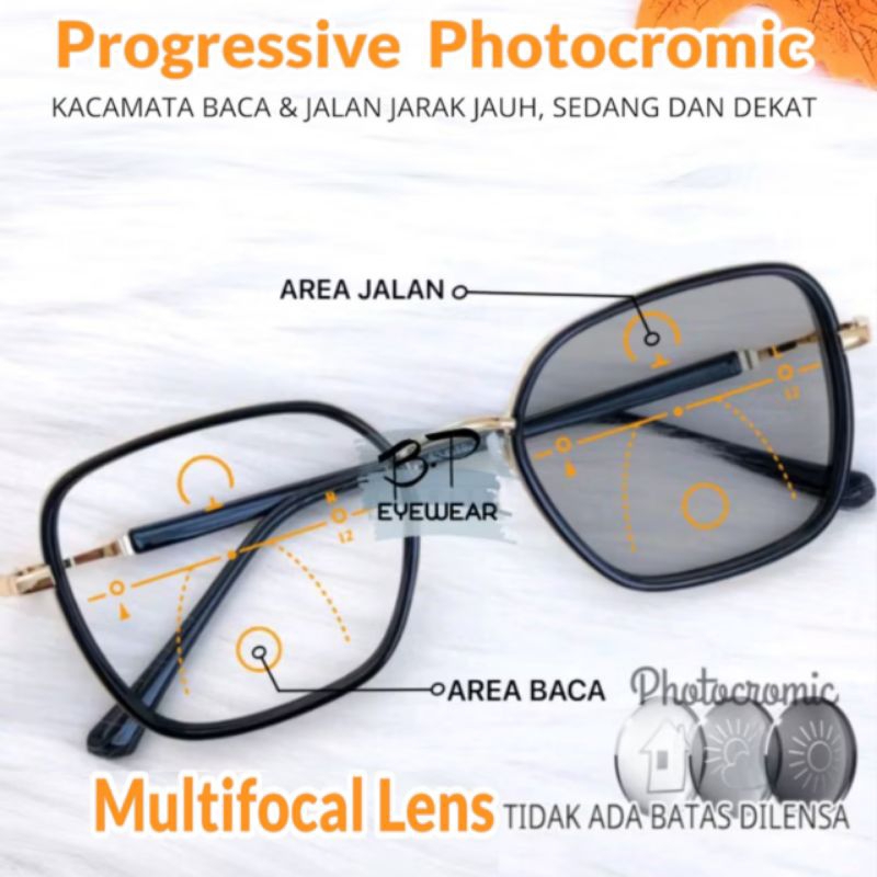 Jual Kacamata Progressif Photocromic | Kacamata Baca dan Jalan pria ...