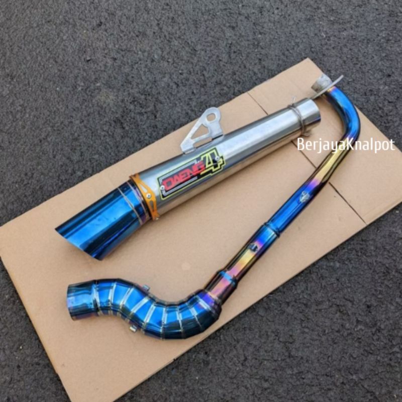 Jual Highmount Big elbow Daengsai4 Exhaust pipe Fury 125 Rs 125 Xrm 125 ...