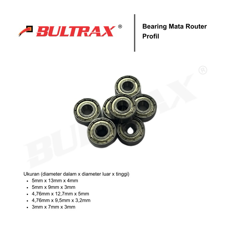 Jual BULL bearing kecil laker mata router profil ukuran 3mm, 4,76mm ...