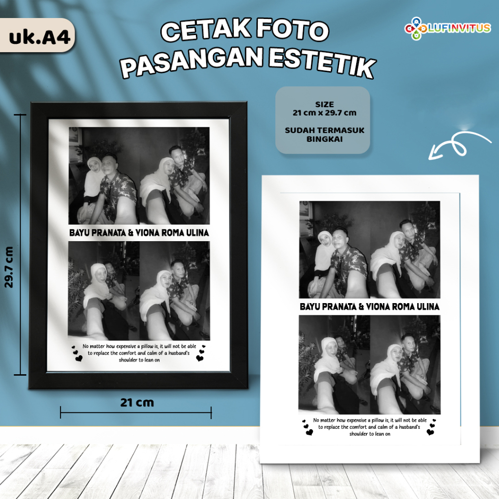 Jual LUFINVITUS || Kado Ulang Tahun Pasangan estetik Hitam Putih ...