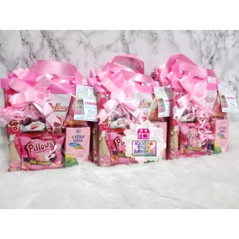 Jual Paket snack Serba Pink kode DF1P || Snack Ultah 8rb an | Shopee ...