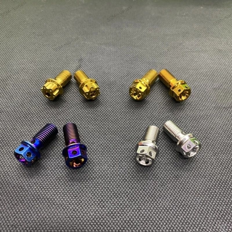 Jual Baut Probolt Banjo Selang Kaliper Selang Master Rem Drat Halus Kasar Crum Gold Blue ...