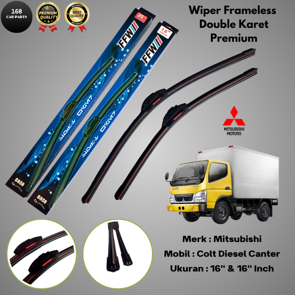 Jual Wiper Frameless ProShield Premium Double Karet untuk Mitsubishi ...