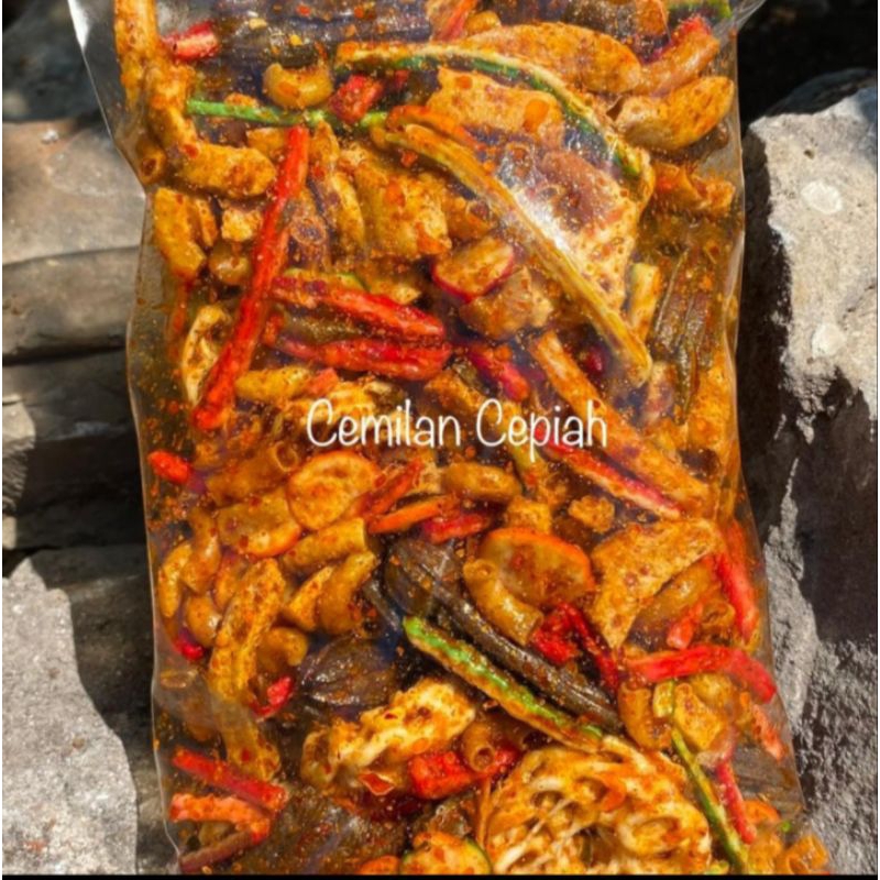 Jual SEBLAK MIX /KERUPUK/BASRENG CAMPUR PEDAS DAUN JERUK 500 GRAM ...