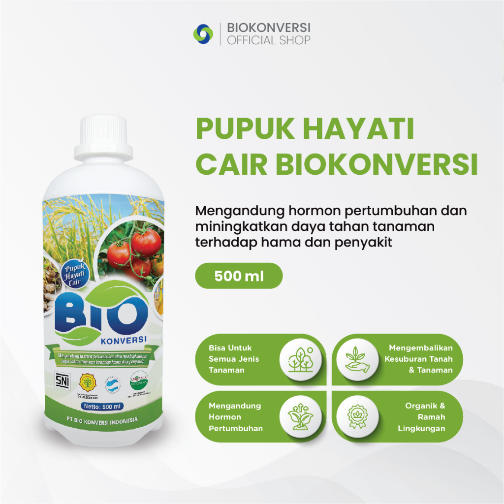 Jual PUPUK BIOKONVERSI - PUPUK HAYATI ORGANIK CAIR 500 ml | Shopee ...