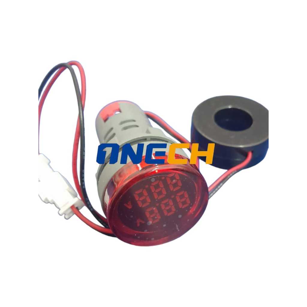 Jual Amper meter digital 220 AC 0-100A Pilot Lamp Led With Volt Ampere ...