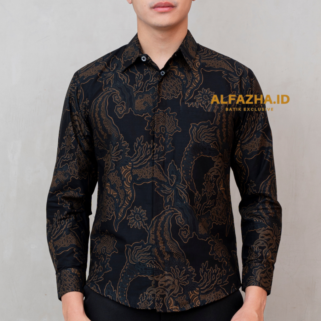 Jual Batik Kemeja Hitam Lapis Furing Erro Premium Hadyan Kemeja Batik ...