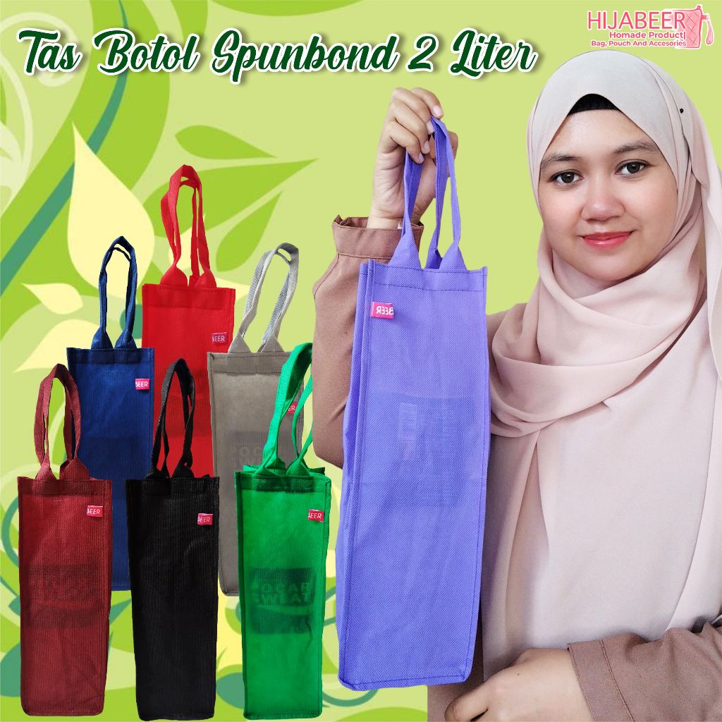 Jual Tas Jinjing Botol 2 Liter Spunbond 75 Gsm Tas Tenteng Polos by ...