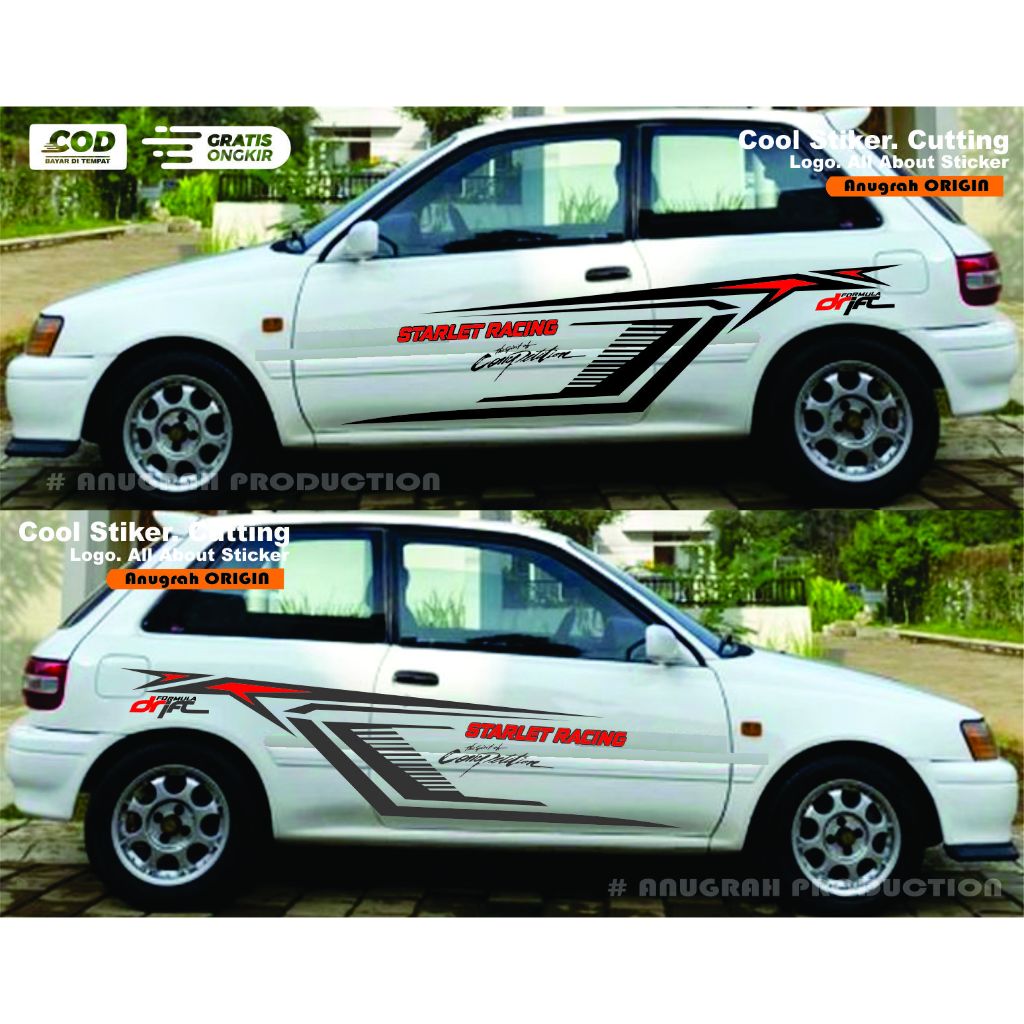 Jual [PROMO]Stiker Mobil Toyota Starlet Cutting Sticker Starlet Sport ...