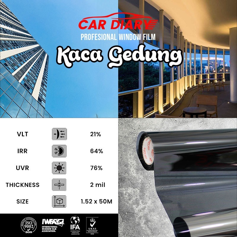 Jual STIKER KACA GEDUNG KANTOR / One Way / STIKER KACA PEREDAM PANAS ...