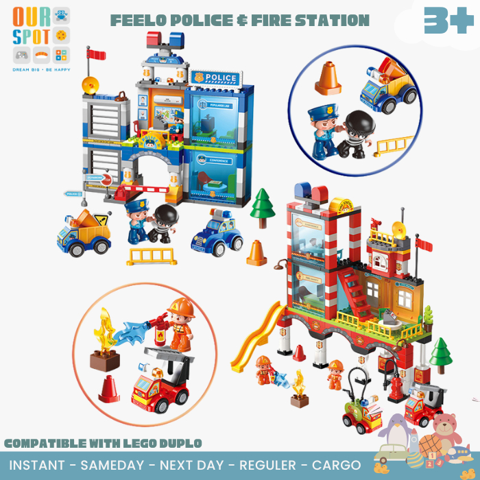 Jual Feelo Fire fighter and Police station (new edition 2024 ...