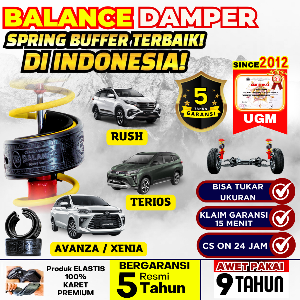 Jual BALANCE Damper Spring Buffer Mobil Buffer Shock Avanza Xenia Rush ...
