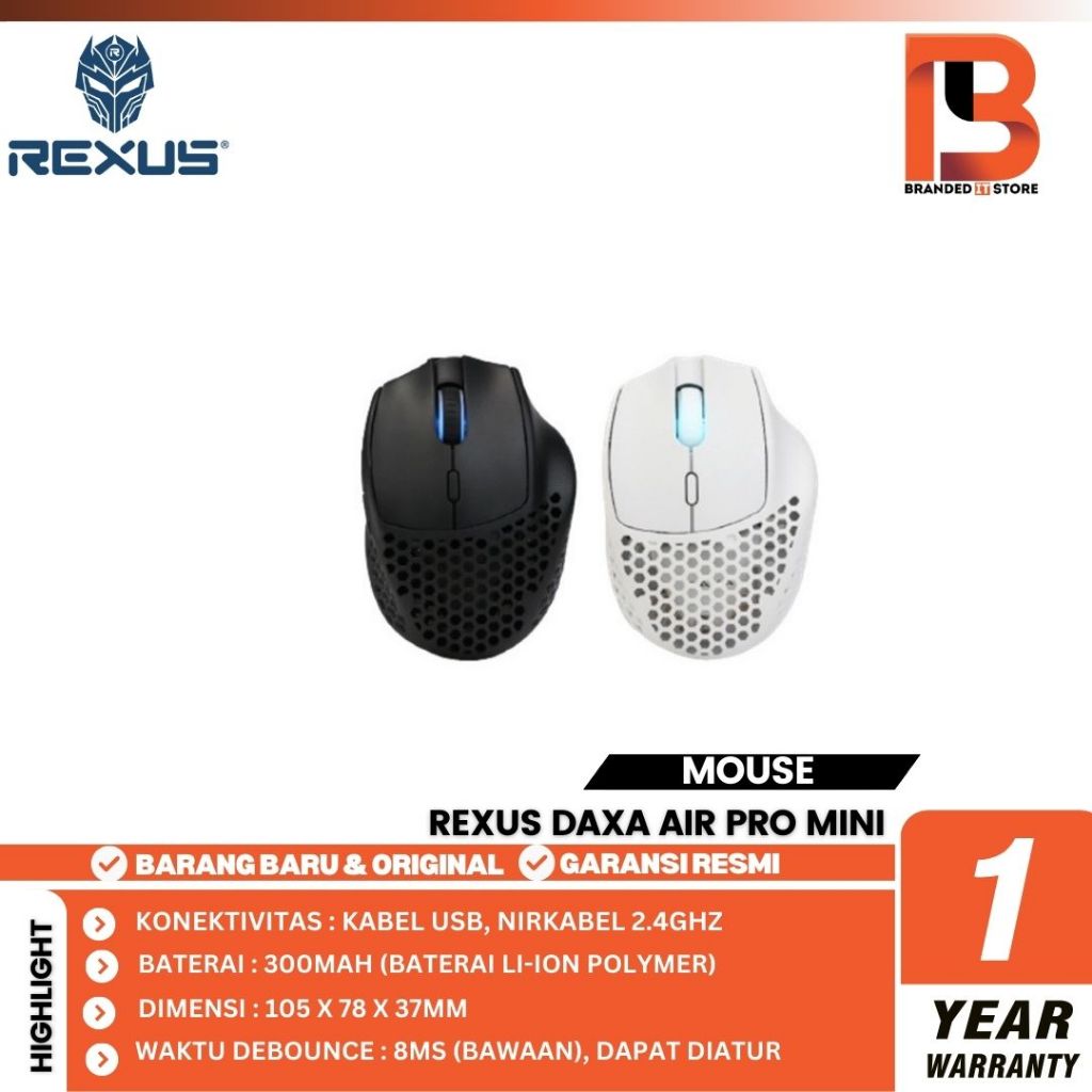 Jual REXUS DAXA AIR PRO MINI WIRELESS Gaming Mouse | Shopee Indonesia