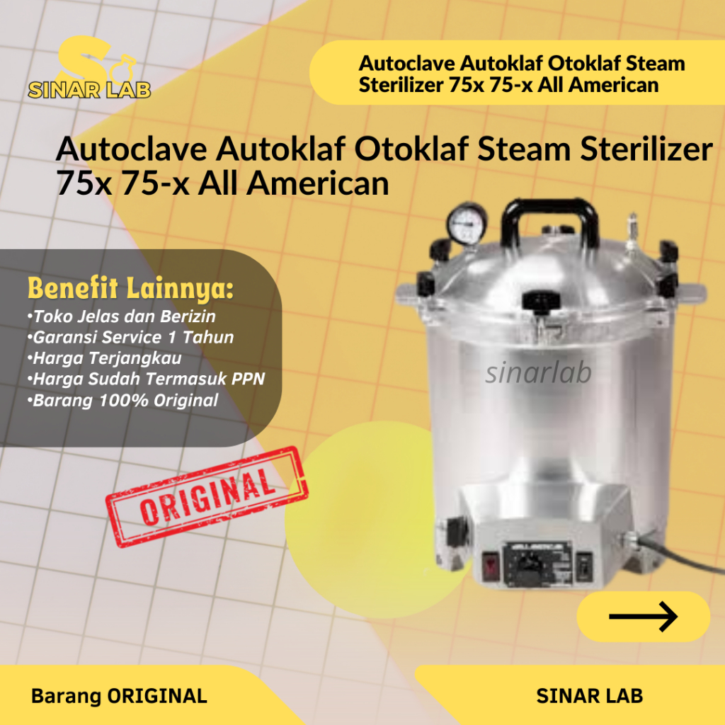 Jual Autoclave Autoklaf Otoklaf Steam Sterilizer 75x 75-x All American ...