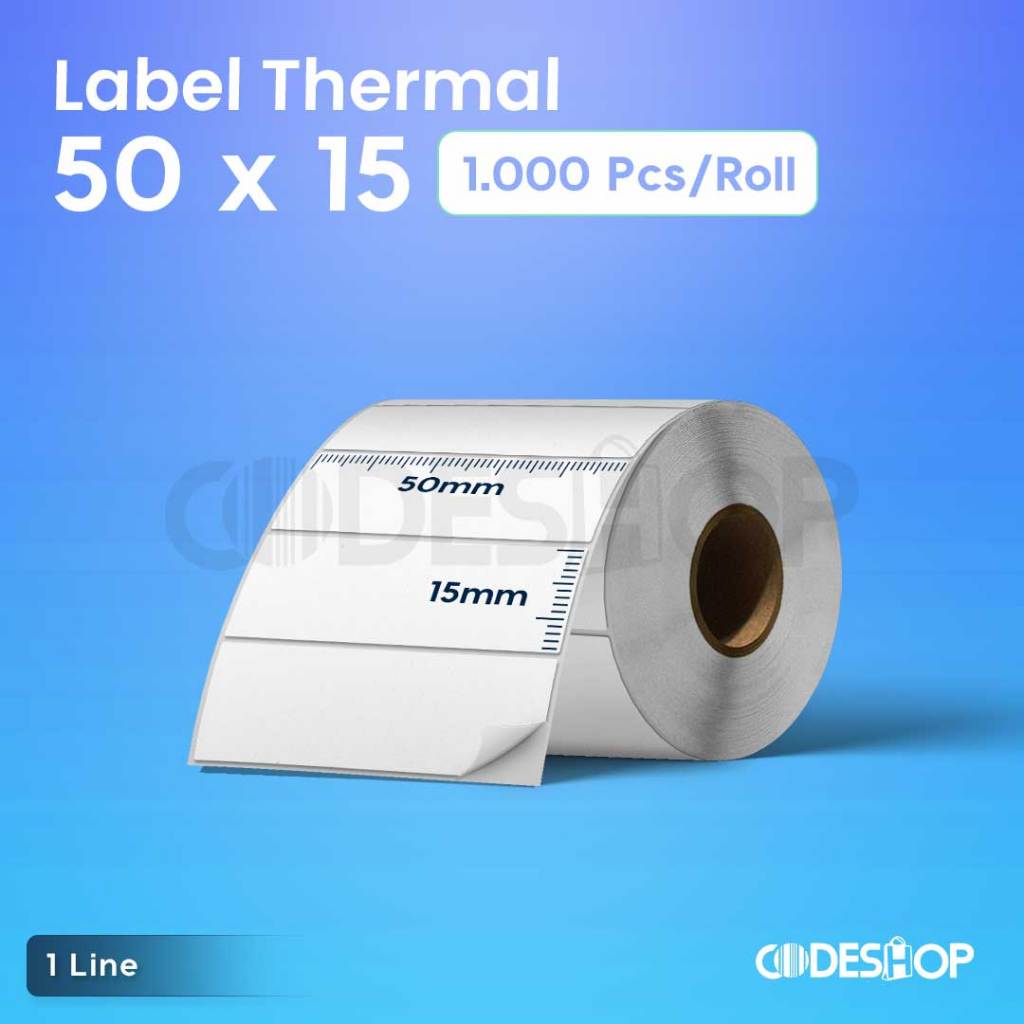 Jual STIKER LABEL HARGA 50 X 15 KERTAS STICKER THERMAL 50x15 MM 1000 ...
