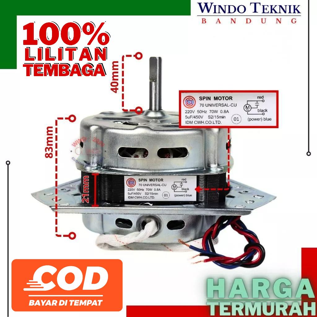 Jual DINAMO SPIN PENGERING 2 TABUNG UNIVERSAL 70WATT | MOTOR DINAMO SPIN MESIN CUCI 2TABUNG ...
