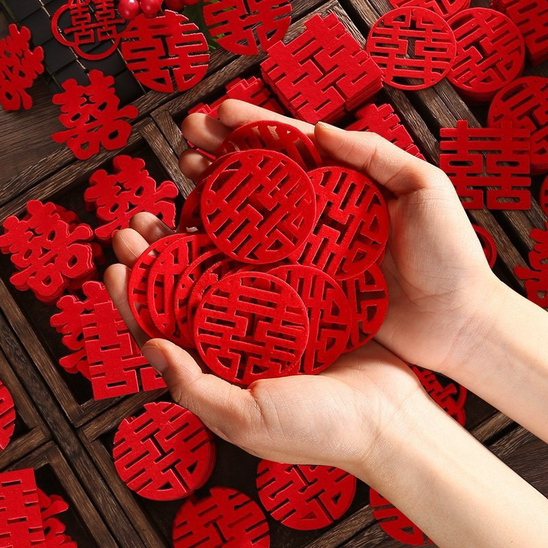 Jual Joyful 5cm 30pcs Taburan Pernikahan Shuang Xi / Dekorasi Hiasan ...