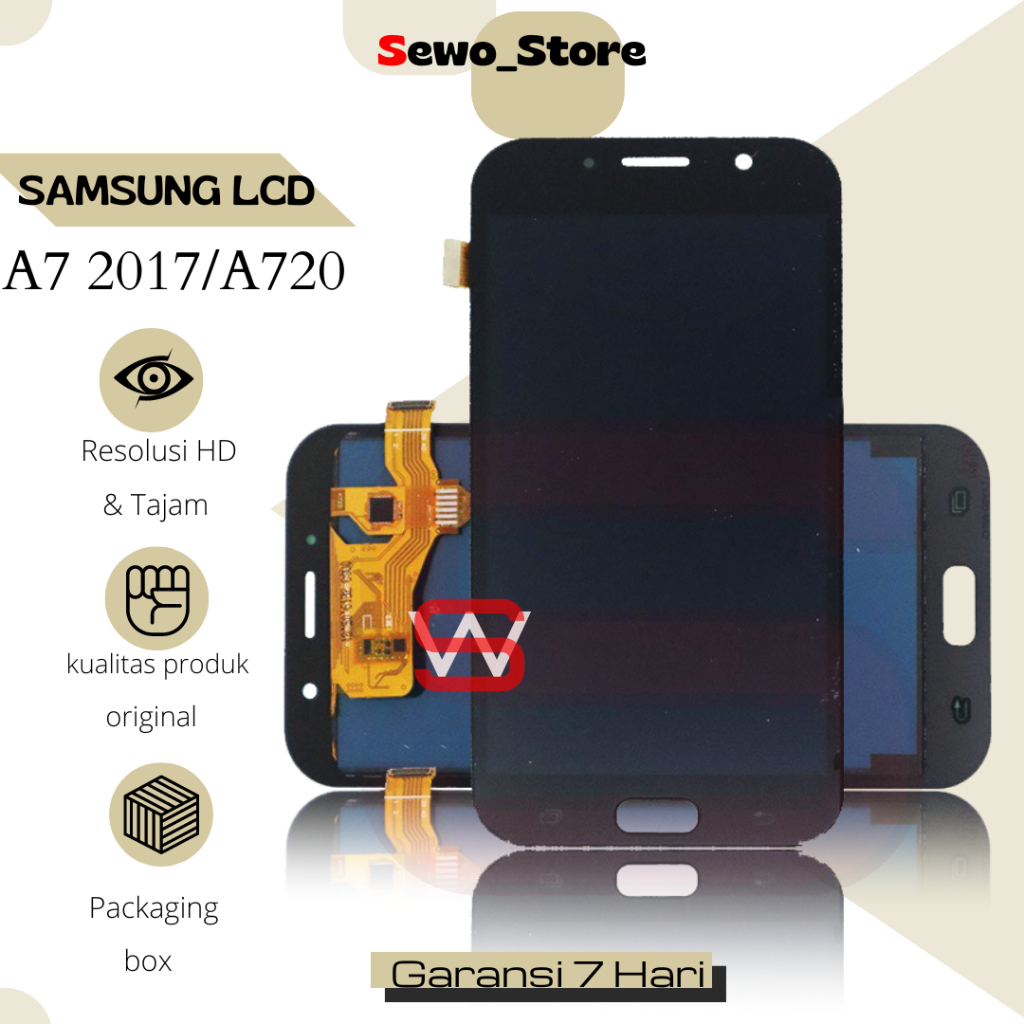 Jual LCD SAMSUNG GALAXY A7 2017 / TOUCHSCREEN SAMSUNG A720 ORIGINAL FULLSET COMPLETE | Shopee ...