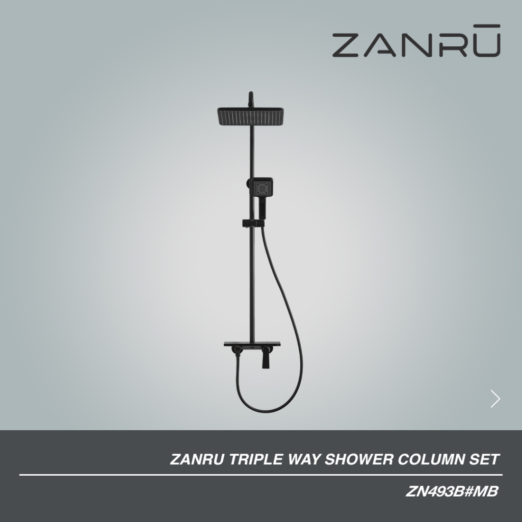 Jual ZANRU Single Lever Shower Column Set ZN493B | Shower Column ...
