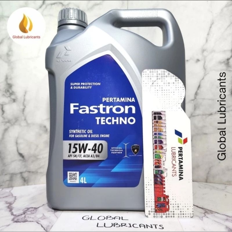 Jual Pertamina Fastron Techno 15W-40 4 Liter (Oli Mesin Synthetic Bensin/ Diesel/ HX5) | Shopee ...