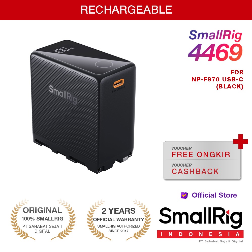 Jual SmallRig NP-F970 USB-C Rechargeable Camera Battery (Black) 4469 ...