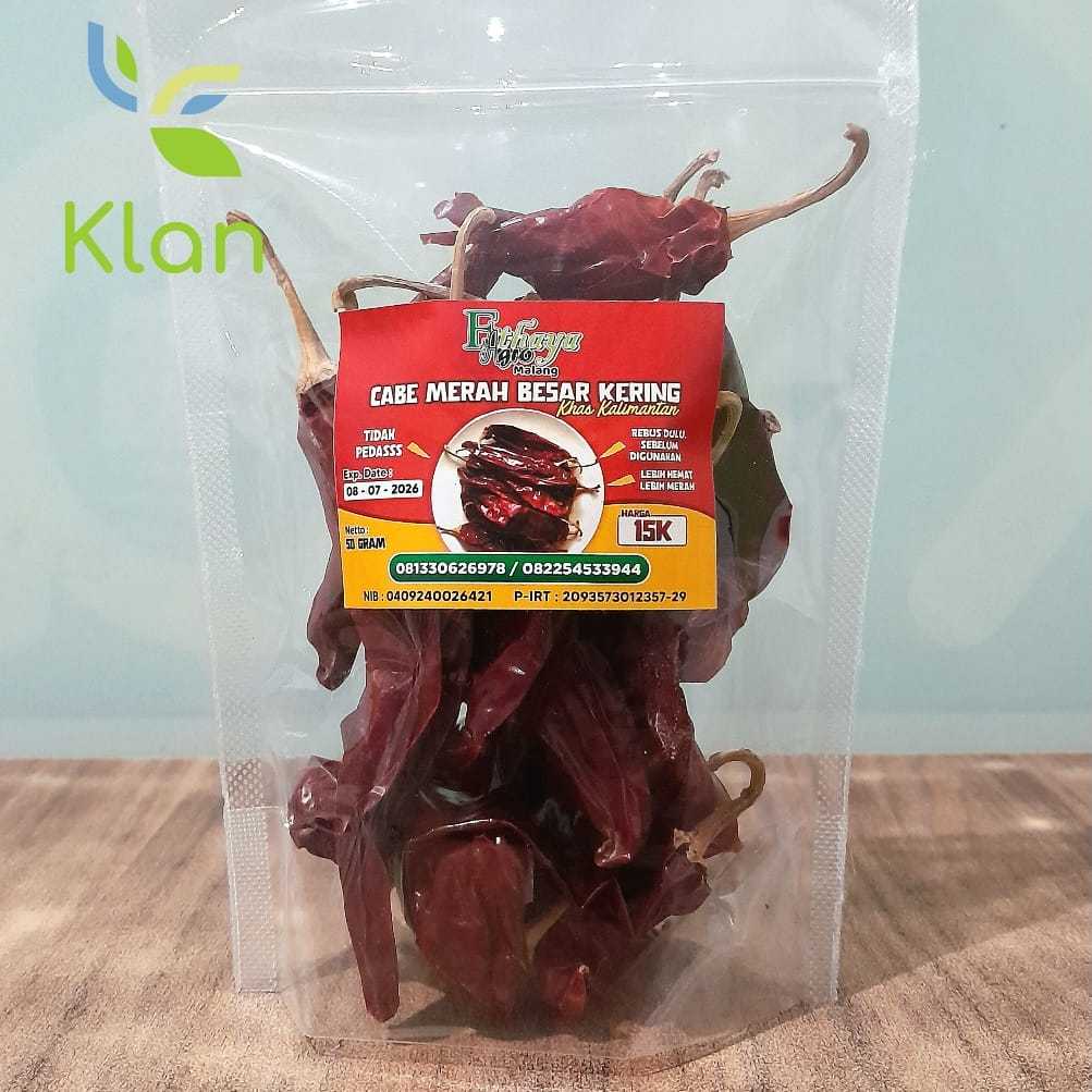 Jual CABE MERAH BESAR KERING KHAS KALIMANTAN 50 GR | Shopee Indonesia