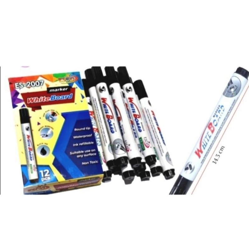 Jual Spidol White Board Ukuran Besar Harga Untuk 1 Bok isi 12 Buah ...