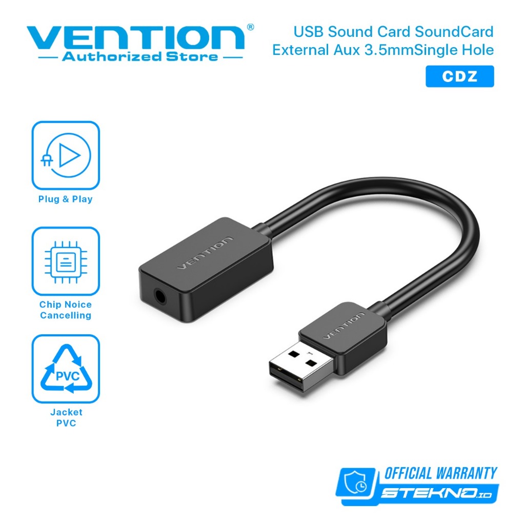 Jual Vention Usb Sound Card SoundCard External USB A to Aux 3.5mm CDZ ...
