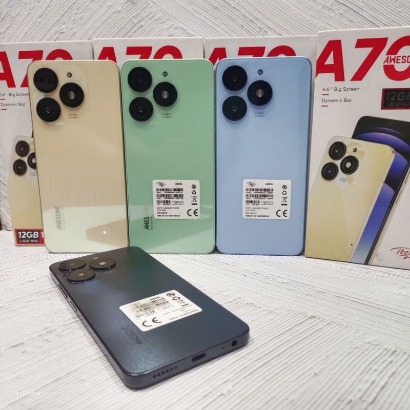 Jual Itel A70 4/64 GB Extented Ram Handphone Second Bekas Fullset ...