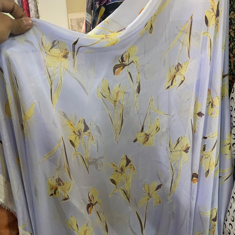 Jual kain sifon motif - chiffon korea - kain dress sifon - kain chiffon ...