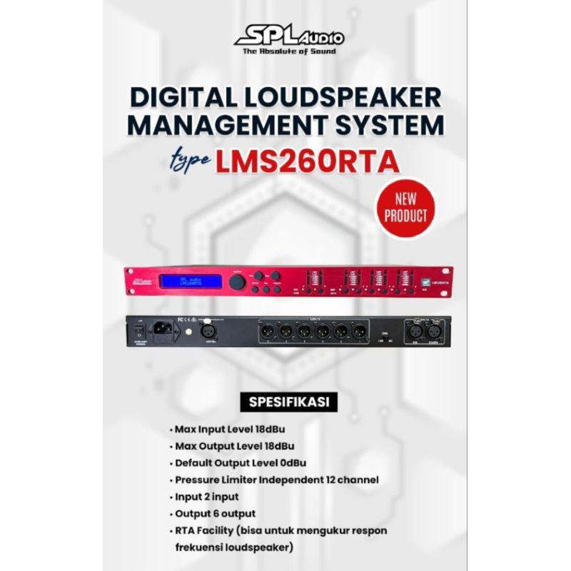 Jual Management DLMS SPL Audio LMS 260 RTA original input 2, output 6, bisa RTA BOX | Shopee ...
