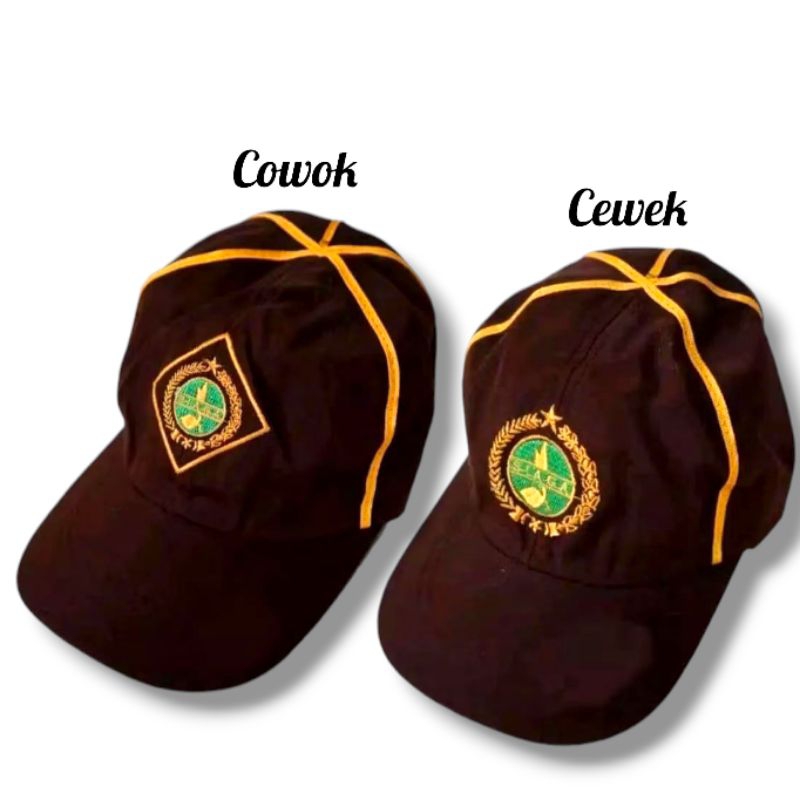 Jual Topi Pramuka Siaga Putra Putri Bordir Lis Kuning | Shopee Indonesia