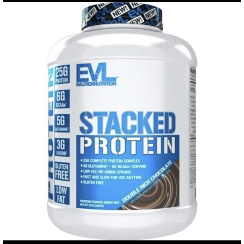 Jual evl stacked whey protein casein 5lbs expired 06v25 | Shopee Indonesia