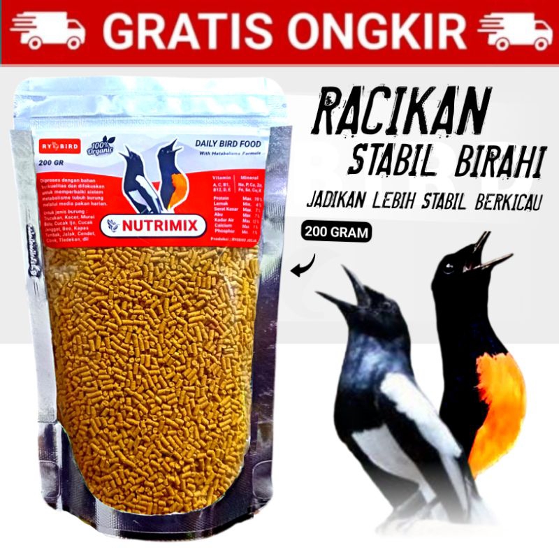 Jual NUTRIMIX VOER KUNING Pakan Burung Murai Kacer Trucuk Jalak ...