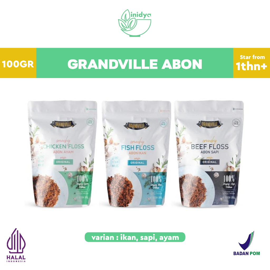 Jual Grandville Abon Sapi Crunchy 100gr - Abon Cipung - Abon Ayam dan ...