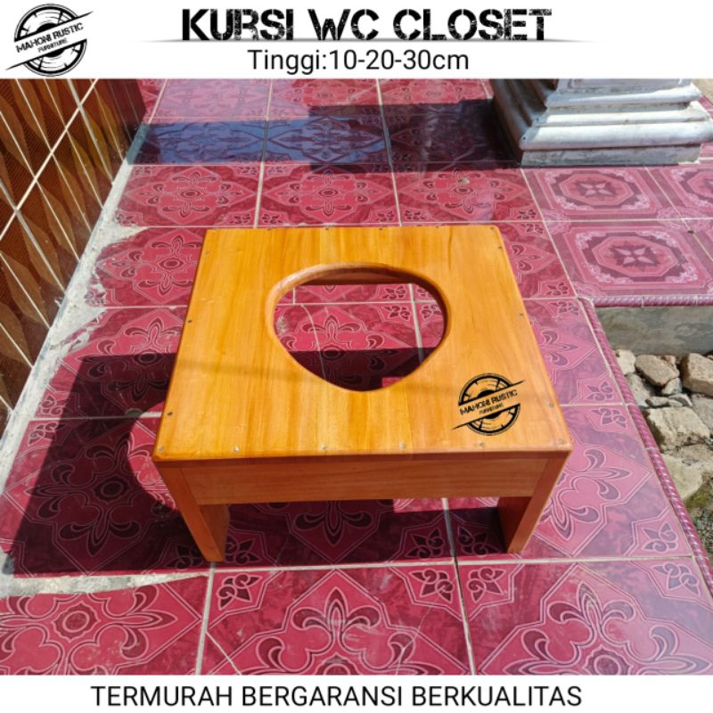 Jual kursi wc closet kayu portable duduk model oval kursi jongkok ...