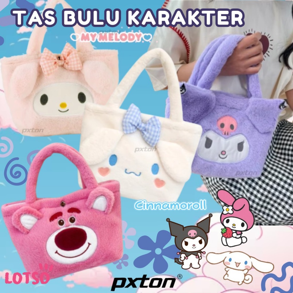 Jual Tas bulu lucu karakter sanrio/ tas anak perempuan/ tas slempang ...