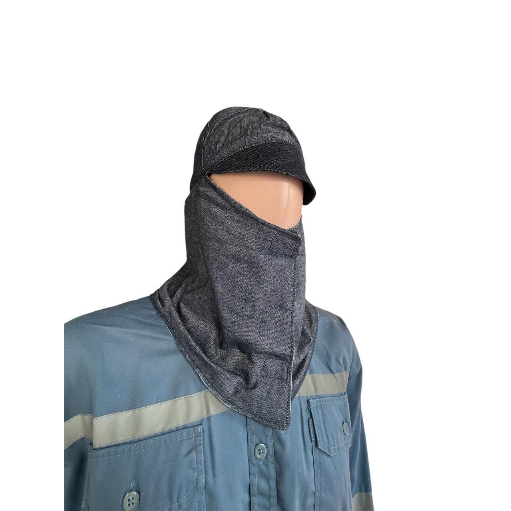 Jual Topi Safety Bahan Kain Jeans - Topi Jepang - Kerpus Proyek - Topi ...