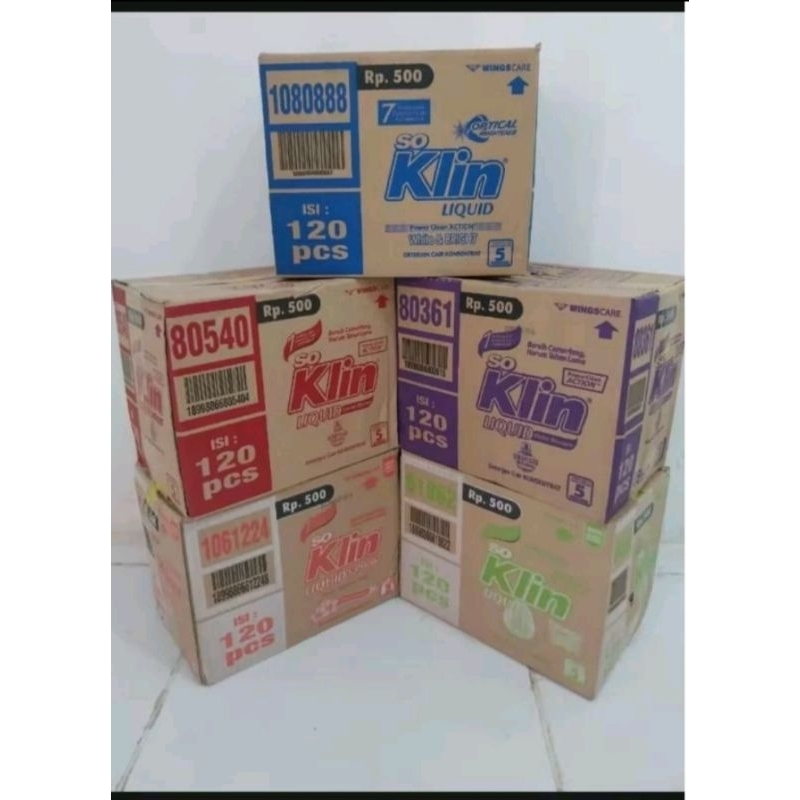 Jual 1 Dus/karton Soklin Liquid Cair kemasan 500 20ml isi 120 + 10 sachet | Shopee Indonesia