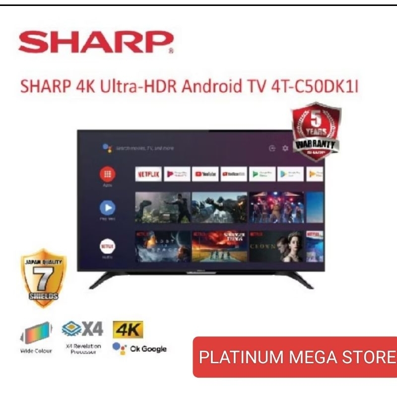 Jual SHARP TV LED 50 INCH UHD 4K ANDROID TV 4T-C50DK1i | Shopee Indonesia Jual SHARP TV LED 50 INCH UHD 4K ANDROID TV 4T-C50DK1i | Shopee Indonesia