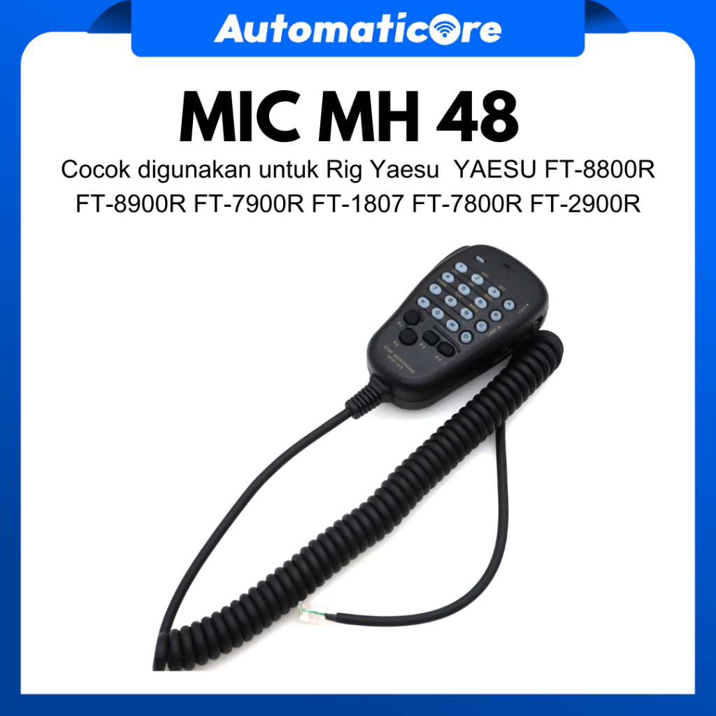Jual Extramic Yaesu MH48 hand mic mh-48 microphone MH48A6J FT1900 ft2900 ft2980 | Shopee Indonesia