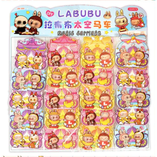 Jual [ISTY] STIKER WARDROBE KERETA LABUBU VIRAL Sticker lucu labubu ...