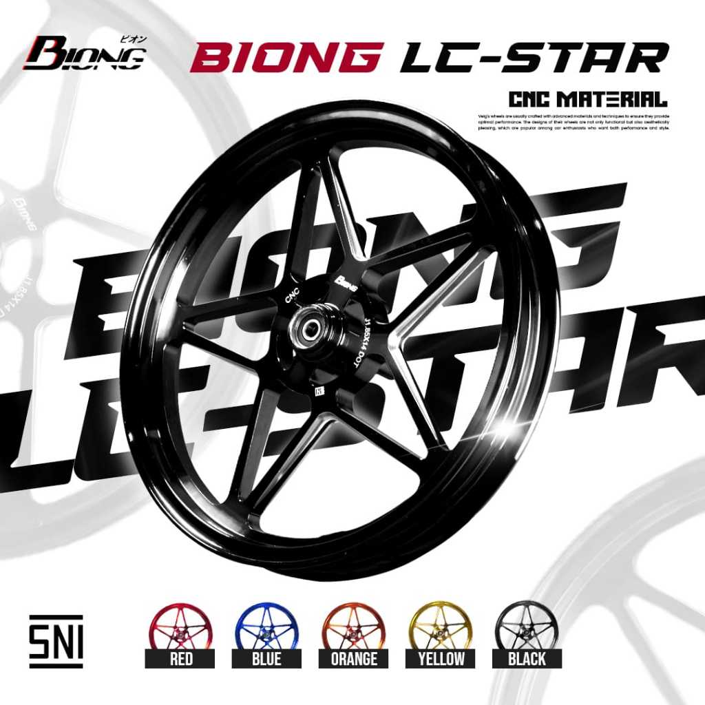 Jual Velg Racing BIONG LC-Star Model Bintang Vario 125/150 Uk 160/185 ...