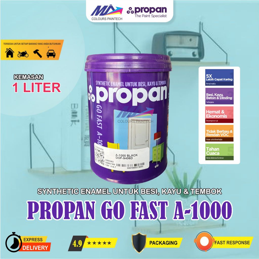 Jual PROPAN GO FAST A-1000 Cat Kayu Dan Besi Waterbased Ready 1kg ...