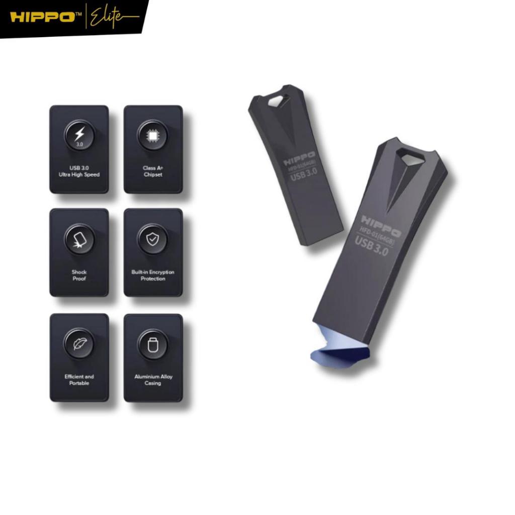 Jual Hippo Flashdisk Metal 64GB HFD-01 USB 3.0 150MB/s HIGH SPEED Flash ...
