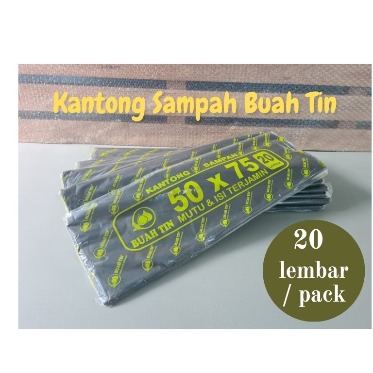 Jual Kantong Plastik Sampah/Trash Bag Buah Tin ukuran 50 x 75 isi 20 ...