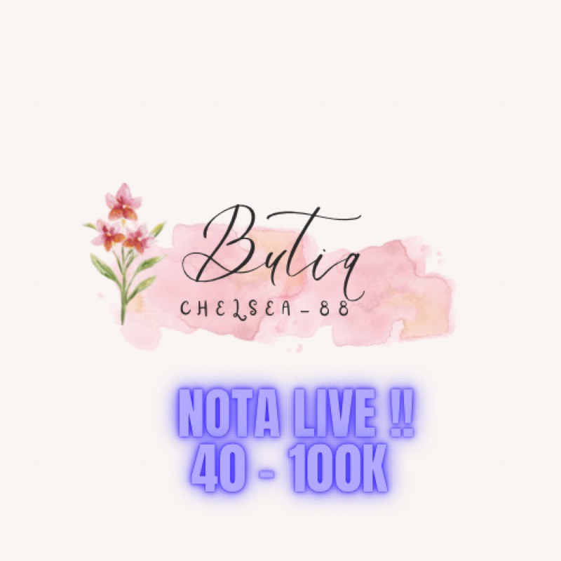 Jual nota live 40-100k + (ADM 2k) | Shopee Indonesia
